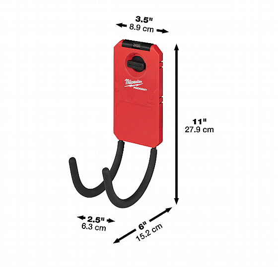 וו תלייה מעוקל בקצה 2 קוצים PACKOUT