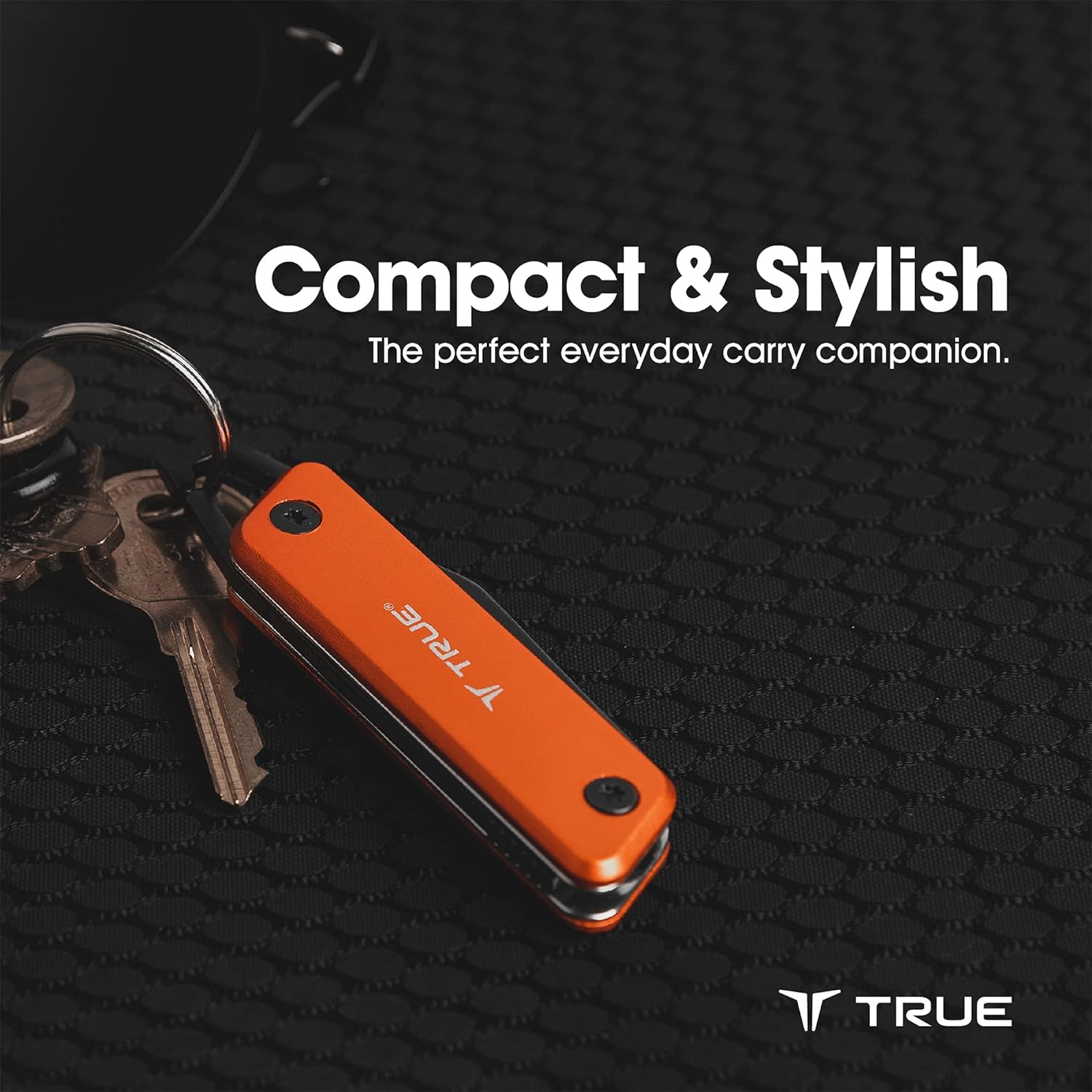אולר כיס/מחזיק מפתחות כתום True Knives Utility Modern Keychain
